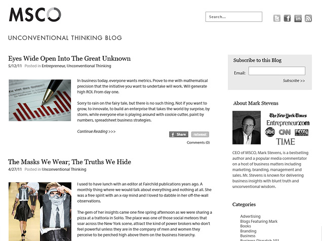 Website for marketing firm MSCO - OSO Web Studio