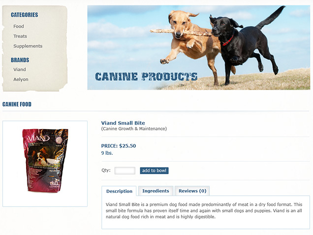 Viand Pet Food | OSO Web Studio